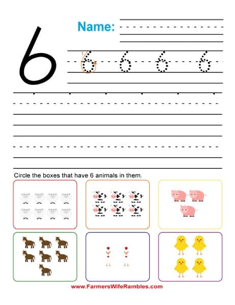 0-9 Number Practice Printables - Farmer's Wife Rambles