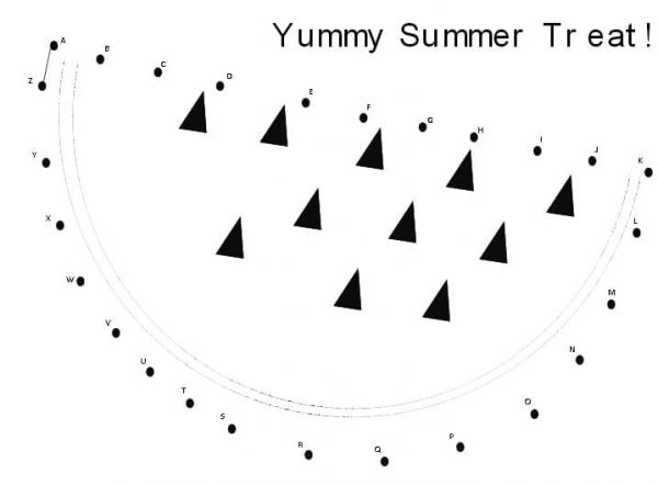 Watermelon Dot to Dot Free Printable - Farmer's Wife Rambles