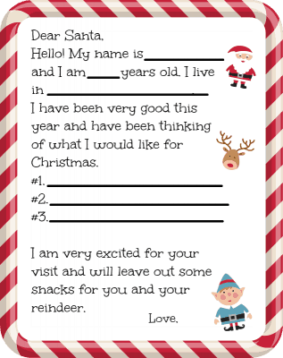 Free Dear Santa Letter Printable - Farmer's Wife Rambles