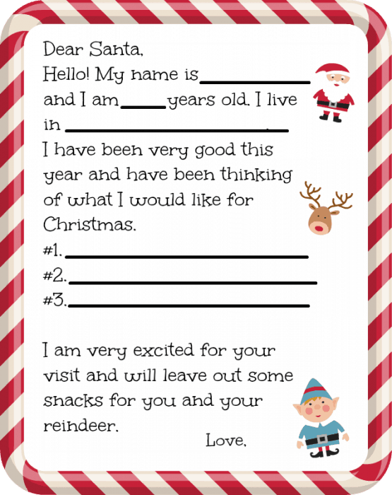 Free Dear Santa Letter Printable Farmer s Wife Rambles