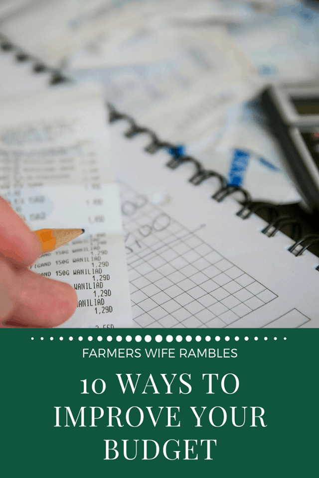 10 Ways to Improve Your Budget This Year - Farmer's Wife Rambles