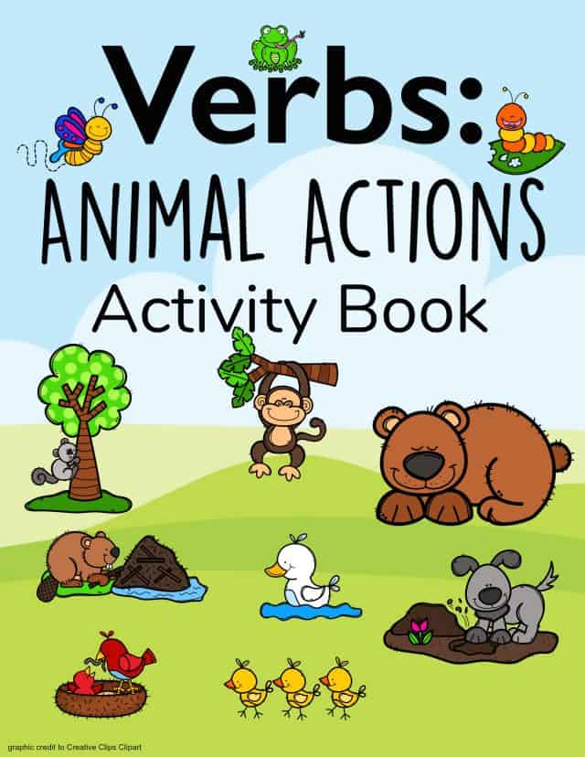 Animal Actions Verbs Activity Book - Farmer's Wife Rambles