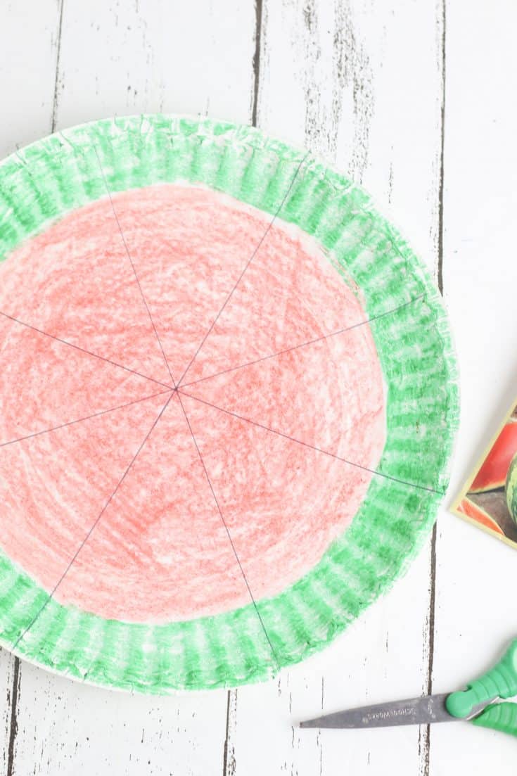 Watermelon Paper Plate Craft - Farmer's Wife Rambles