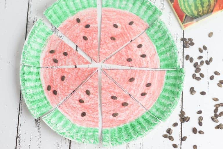 Watermelon Paper Plate Craft - Farmer's Wife Rambles